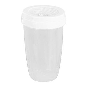 Plastic Powder Shaker with Lid, Powder Sugar Shaker Duster with Fine Mesh Sifter Shaker for Sugar Powder Cocoa Flour Chocolate Coffee Sifter Baking Accessories