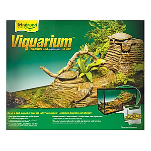 TetraFauna Viqaquarium, All-In-One Terrarium And aquarium, Ideal For Aquatic Reptiles And Amphibians
