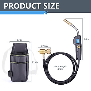 TAUSOM Propane Torch, Mapp Gas Torch with Included Holster, Trigger Start Hose Torch, Map Gas Torch Kit Adjustment Knob, Brazing Torch Kit, Soldering Welding Torch