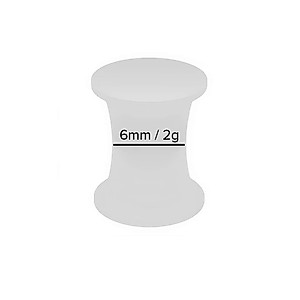 Evonix 3 Pairs 00g Ear Plug Skin White Black Silicone Double Flare Earrings Soft Solid Gauges Ears Plugs Piercing Jewelry