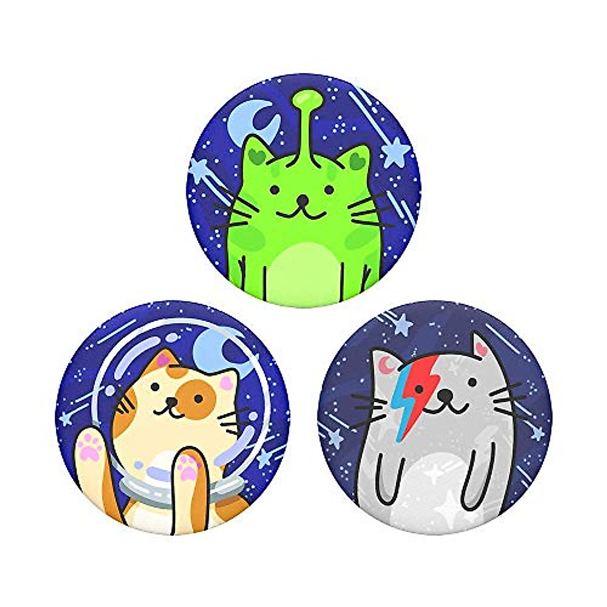 PopSockets PopMinis: Mini Grips for Phones & Tablets (3 Pack) - Cosmo Cats