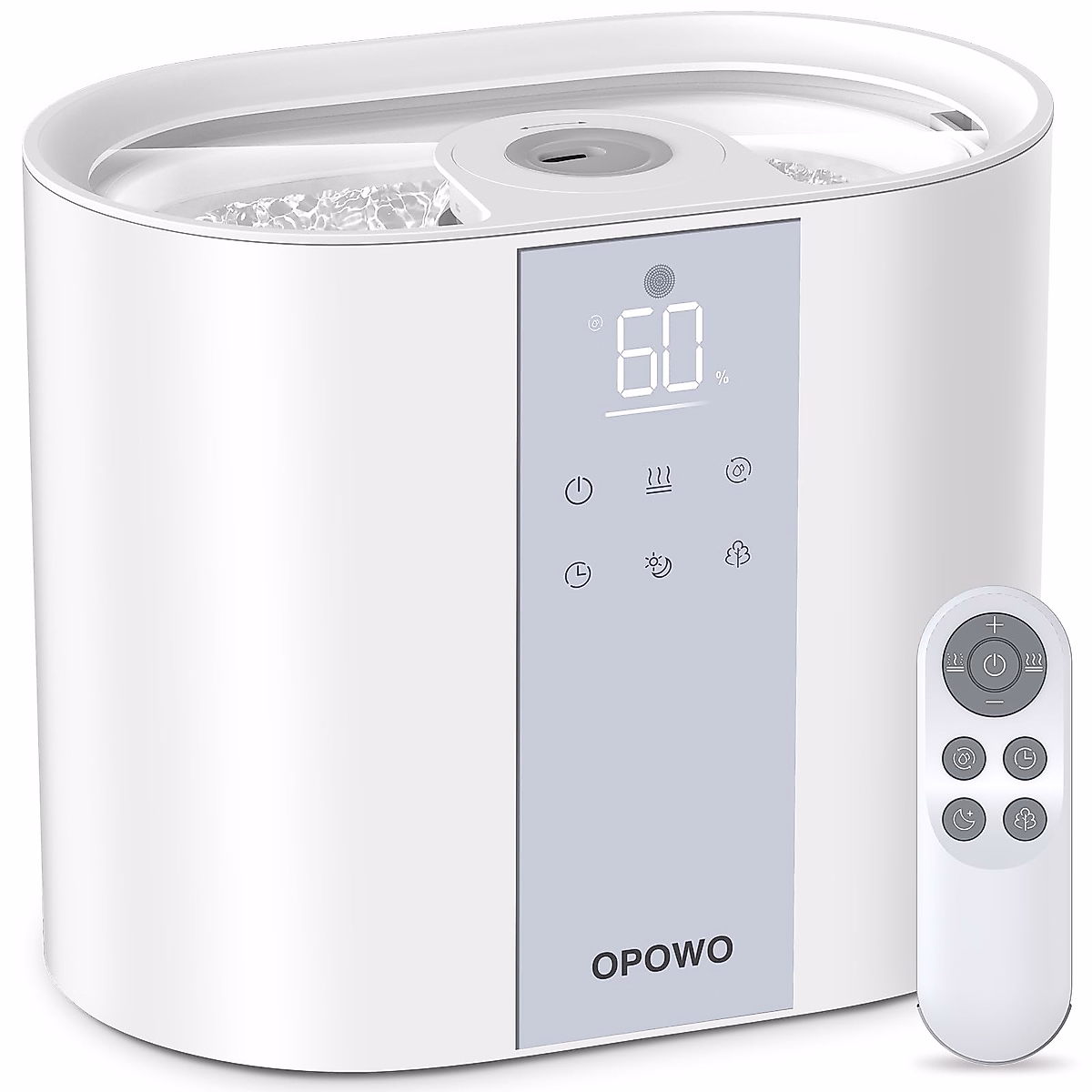 OPOWO Humidifiers for Bedroom, Cool Mist Humidifier for Baby and Plants, 5.5L(1.45 Gal) Top Fill Air Humidifier for Large Room with Essential Oil Diffuser, Sleep, Timer, Touch&Remote Control, Auto Off