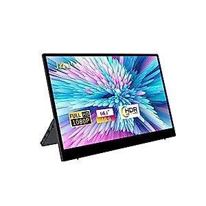 14.1 Inch USB Type-C Portable Monitor, (1920x1080), IPS, HDMI Interface Device, Expandable Split Screen Or Copy The Same Screen