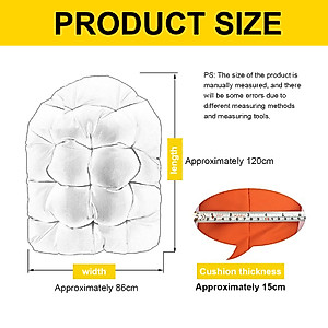 Hanging Egg Chair Seat Cushion- Outdoor and Indoor Rattan Weave Swing Hammock Chair Pads, for Indoor Outdoor Patio 90x120cm (Cushion only),Brown