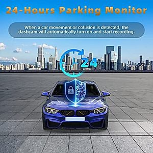 Dash Cam Front and Rear, 4K Full HD Dashcam for Cars,170°Wide Angle Dashboard Cameras with 3 Inches, Super Night Vision, G-Sensor, Loop Recording, 24 Hours Parking Monitor with 32GB Card