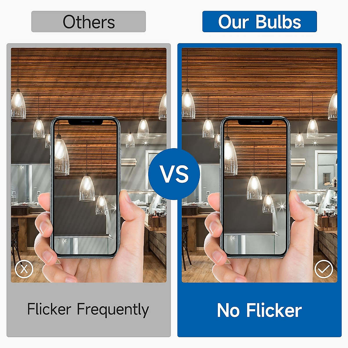 SHINESTAR E26 LED Bulb 60 Watt Dimmable, 4000K Bright White, Edison Light Bulbs for Bathroom Vanity, 4-Pack