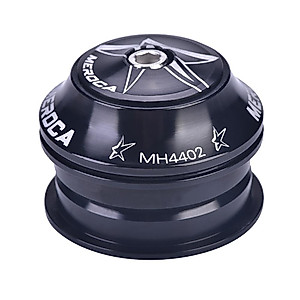 Bike Headset Set 44mm Aluminium Alloy Bearing Headset Mountain Bike Road Head Tube Accessories(Black)