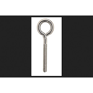 Hampton 1/4 in. x 3 in. L Stainless Steel Eyebolt Nut Included