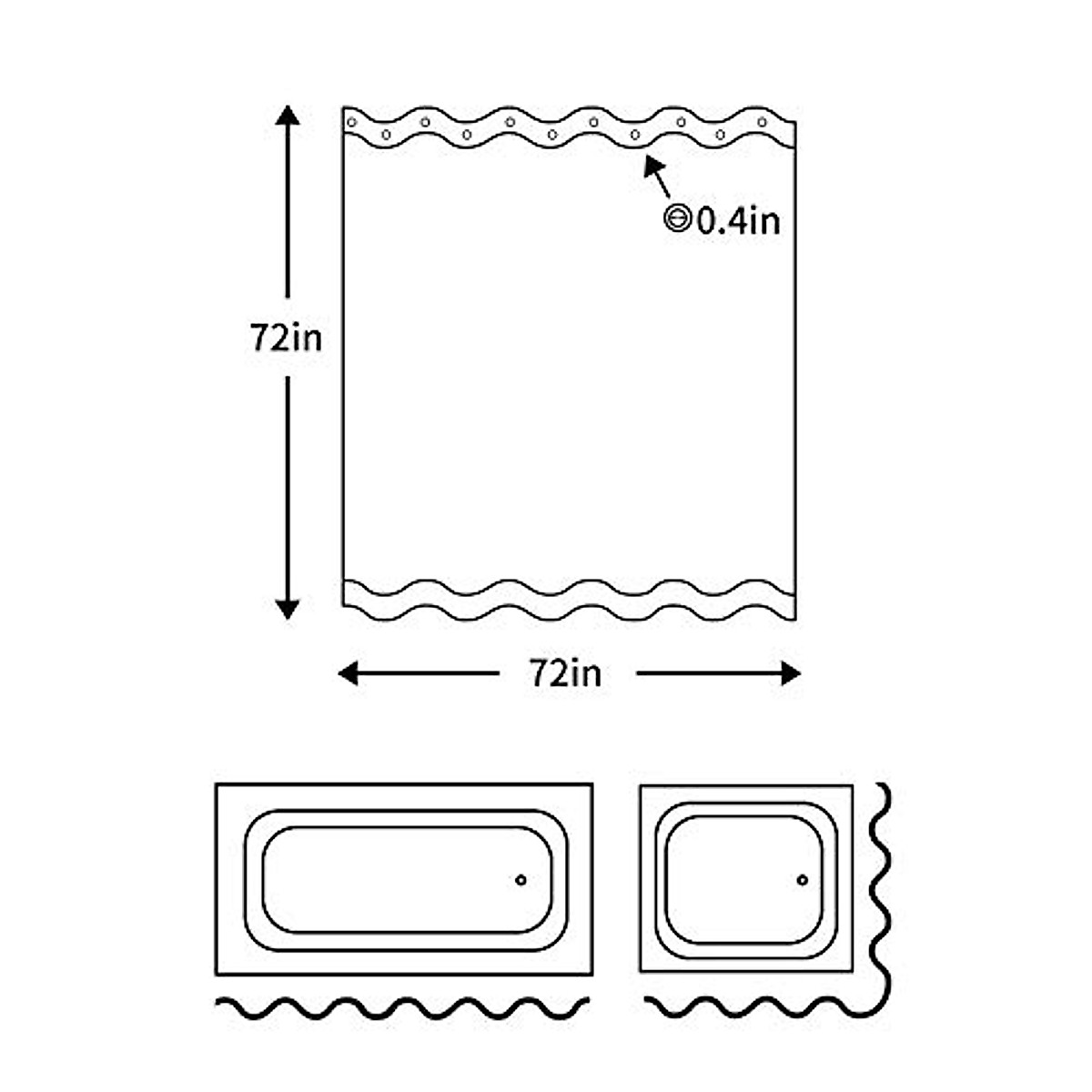 SUMGAR Mothers Day Shower Curtain Pink Love Rose Gold Shower Curtains for Bathroom, Cute Elegant Girl Bath Stall Decoration Geometric Shower Curtains Set with Hooks, 72 x 72 inch