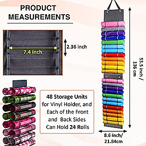 48 compartments Vinyl Storage Organizer, detacheable with Zipper, Wall Organizer, Office Organizer, Closet Organizer and Storage, Dark grey