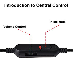 Sqrgreat Replacement Audio Cable Extension Cord Wire Compatible with Hyperx Cloud Alpha, Hyperx Cloud Mix, Hyperx Cloud Stinger Gaming Headset, Volume Control Inline Mute (No Mic, 6.5Ft)