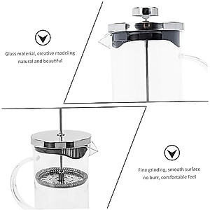 CRAFTHROU Coffee Maker Travel Kettle Coffee Maker Pot Coffee Pot Camping Tea Kettle Coffee Espresso Camping Water Jug Portable Espresso Coffee Maker Stainless Steel Silver