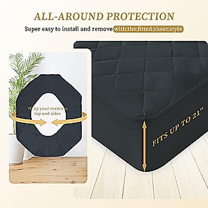 Bundle Safe and Sound Waterproof Quilted Mattress Pad + Waterproof Quilted Mattress Pad （White ＆ Grey）