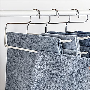 IULJH Double Row Non-Slip Trouser Rack Multi-Functional Storage Rack Home Trousers Clip Wardrobe Scarf Rack tie Hanger ( Color : D , Size : 31.5cm )