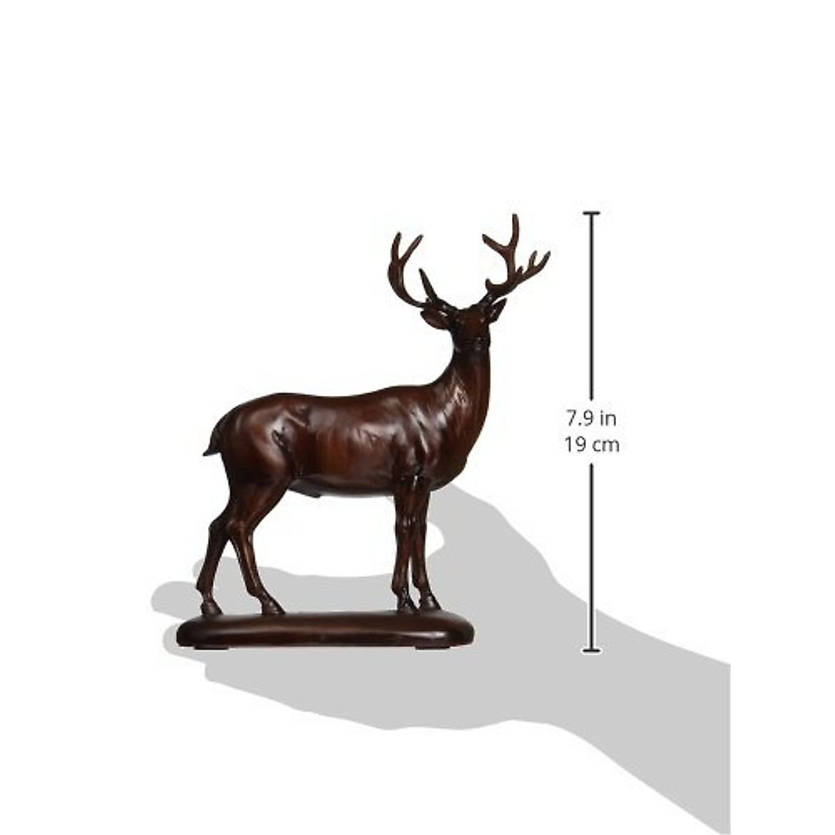 StealStreet SS-UG-PY-2825 Faux Wood Peaceful Deer Sculpture Model Figure Figurine Statue Decor