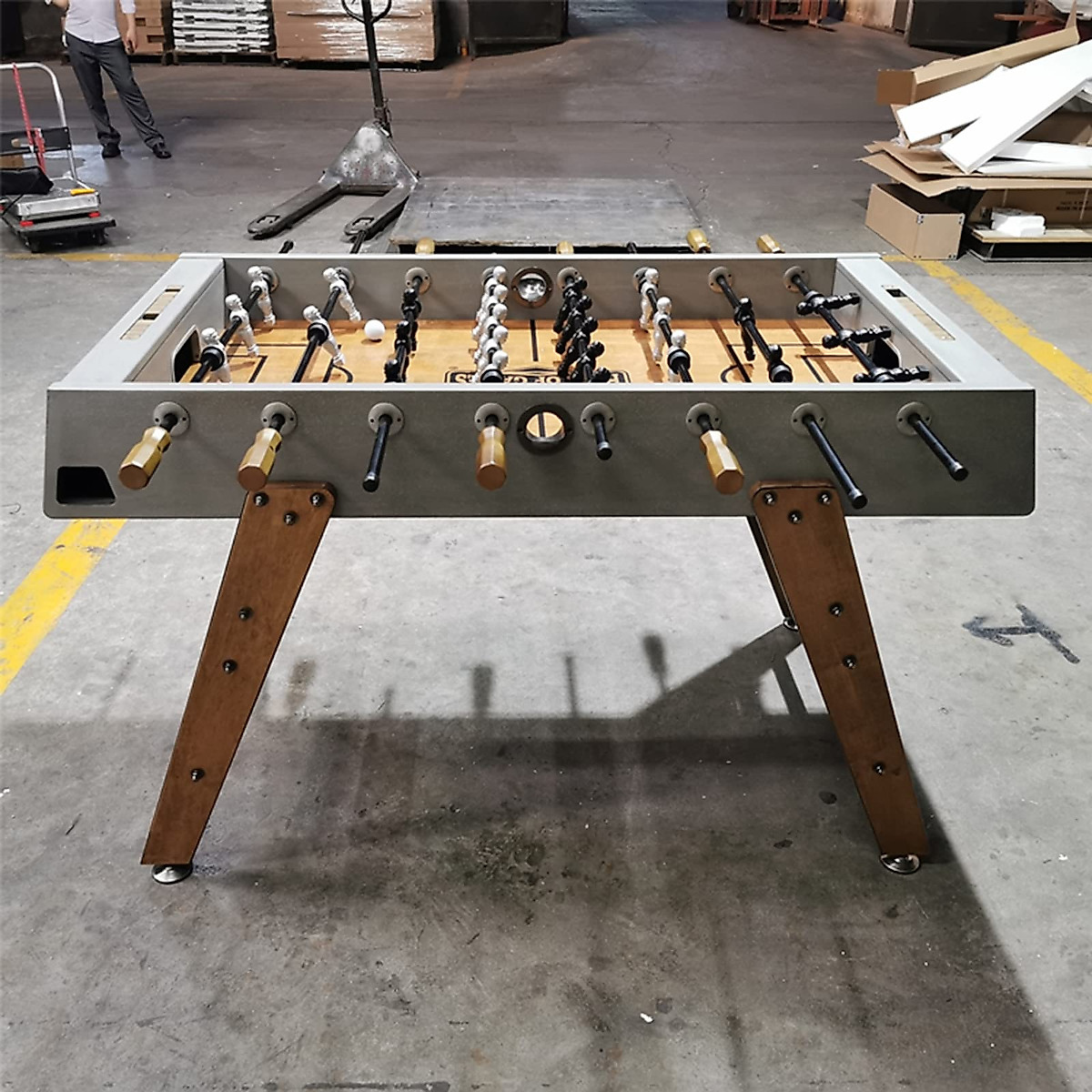 SOENDRK Football Soccer Table,Competition Sized Football Indoor Recreational for Arcade Game Room Metal 55" for Kids and Adults