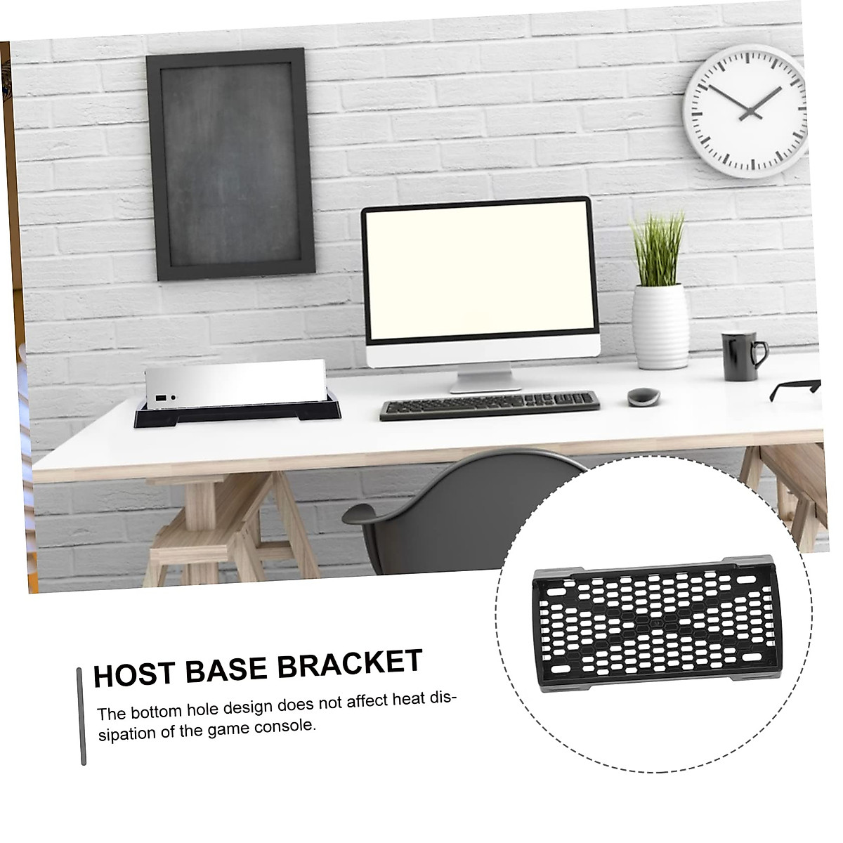 SOLUSTRE Gaming Stand Braces Game Console Vertical Stand with Ventilation Hole Compatible for Series S Cooling Racks Consoles