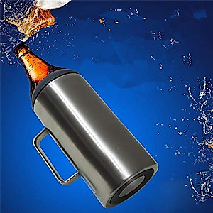 Gteller 40oz stainless steel cooler, double walled vacuum insulated bottle holder&keeper (Black)