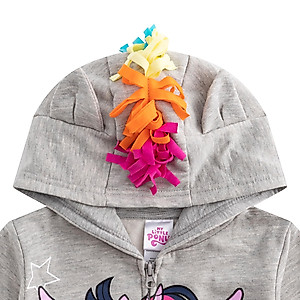 My Little Pony Rainbow Dash, Twilight Sparkle and Pinkie Pie Girls Zip Up Hoodie for Toddlers and Big Kids