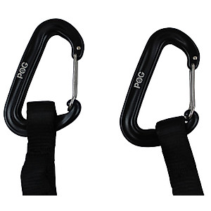 POG Premium Double Hammock - Ripstop Nylon with Aluminum Carabiners & 9 Feet Long Straps Included. (Sapphire Blue/Lake Blue, 78" W x 125" L)