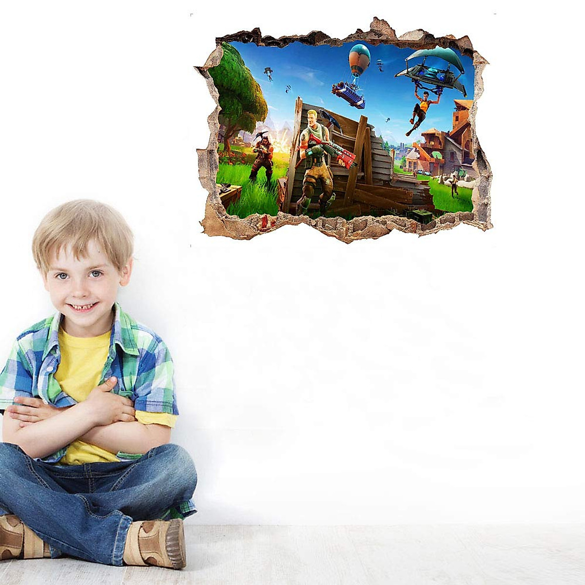 3D Wall Sticker Gaming Room Decor Boys Bedroom Decal Removable Kids Boys Girls Bedroom Wall Sticker Decal Home Decor Art Mural Wallpaper Window Wall Stickers Murals1