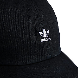 adidas Originals Women's Mini Logo Relaxed Adjustable Cap, Black/White, One Size