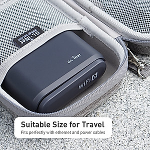 GL.iNet GL-A1300 (Slate Plus) Wireless VPN Encrypted Travel Router & Gadget Organizer Case(Grey)