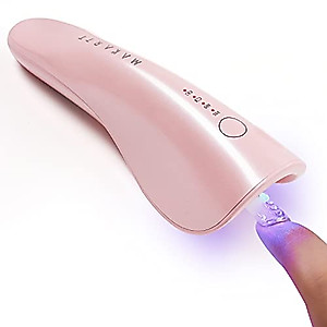 Makartt Mini UV LED Nail Lamp, Rechargeable Portable Light for Rhinestone Glue, Flash Curing Gel Polish Dryer with 2 Timers, Manicure Lamp for Nail Art