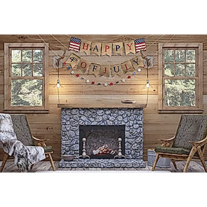 4th of July Banner - Fourth of July Bunting American Banner - July 4th Garland 4th of July Decor - Happy 4th of July Banner Patriotic Garland by Jolly Jon