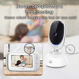 Motorola Bliss54-2 Video Baby Monitor – 4.3” LCD Color Screen Display, Two Wireless Cameras, Remote Pan Scan, 2-Way Talk, Night Vision, Pre-Loaded Lullabies