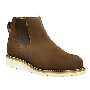 Carhartt Men's Wedge 5" Chelsea Pull-On Soft Toe FW5033-M Boot, Dark Bison Oil Tanned, 11