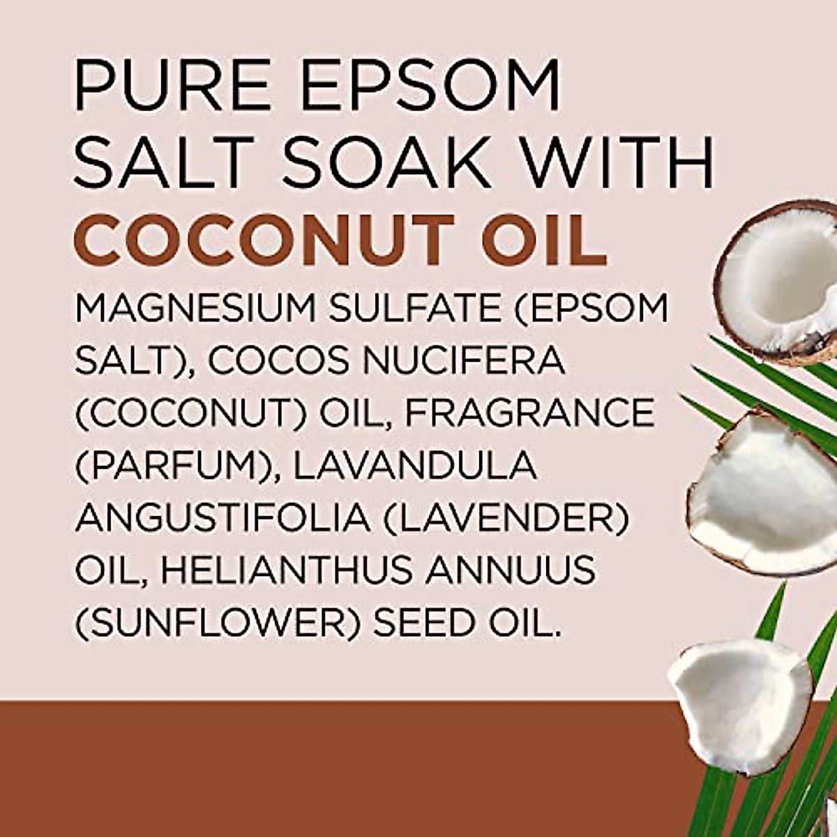 Dr Teal's Salt Soak with Pure Epsom Salt, Nourish & Protect with Coconut Oil, 3 lbs