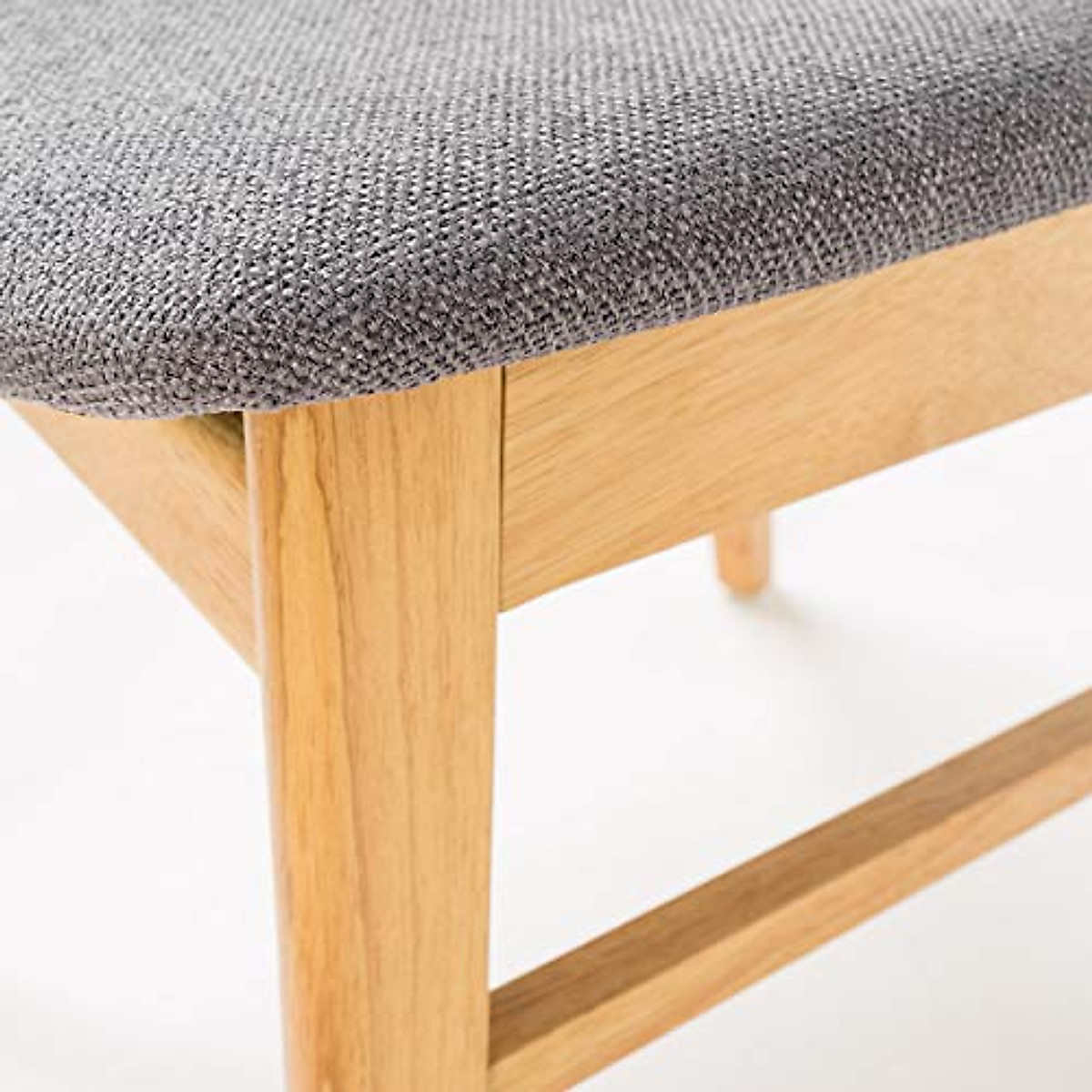 Christopher Knight Home Heather Mid-Century Modern Dining Chairs (Set of 4), Dark Gray, Natural Oak