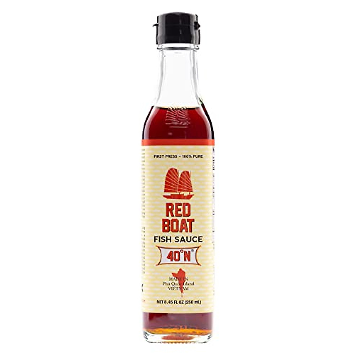 Red Boat - Fish Sauce, 8.45 Ounce - Chef’s Grade, Gluten Free, Sustainably Sourced & Artisan Processed, 100% Pure, Protein Rich, No Added MSG or Preservatives.