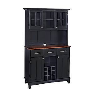 homestyles Server sideboards-buffets-credenzas, Hutch, Black