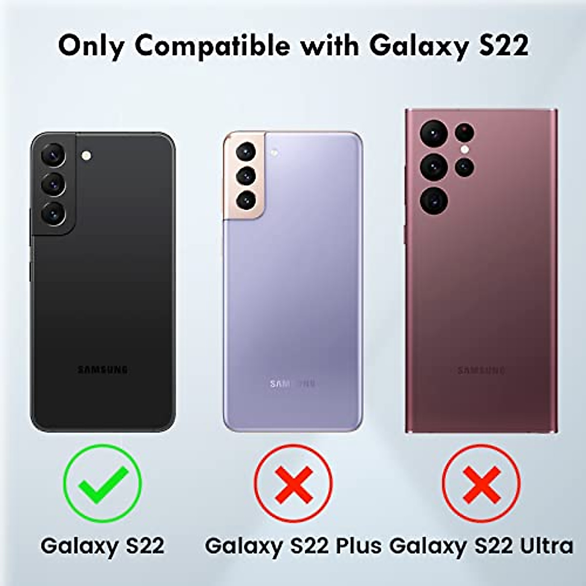 Caka for Samsung Galaxy S22 Case, Galaxy S22 Case with Camera Cover & Kickstand with Built-in 360° Rotate Ring Stand Magnetic Magnet Protective Phone Cover Case for S22 5G 6.1 Inch -Green