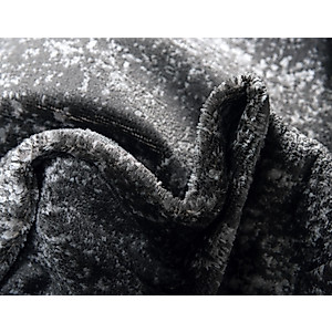 Rugs.com Monte Carlo Collection Rug – 5' Octagon Dark Gray Medium Rug Perfect for Living Rooms, Kitchens, Entryways