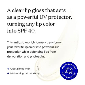 Supergoop! Lipscreen SPF 40 - 0.34 fl oz, Pack of 2 - Clear Lip Gloss with Grape Seed Extract, Sunflower Seed Oil & Kelp Extract - Reef-Friendly, Water-Resistant, Non-Sticky Formula