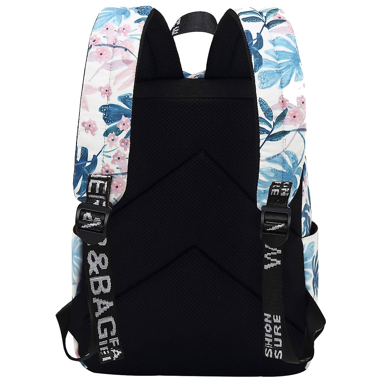 Mairle Lightweight School Bag Travel Backpack with Laptop Compartment For Teen Girls , Flowers and Leaves