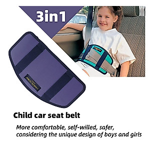 Seat Belt Adjuster and Straps Shoulder Pads for Baby Kids, Neck Support Headrest Seatbelt Pillow Cover & Seatbelt Adjuster for Child,Car Seat Strap Cushion Pads for Baby Kids