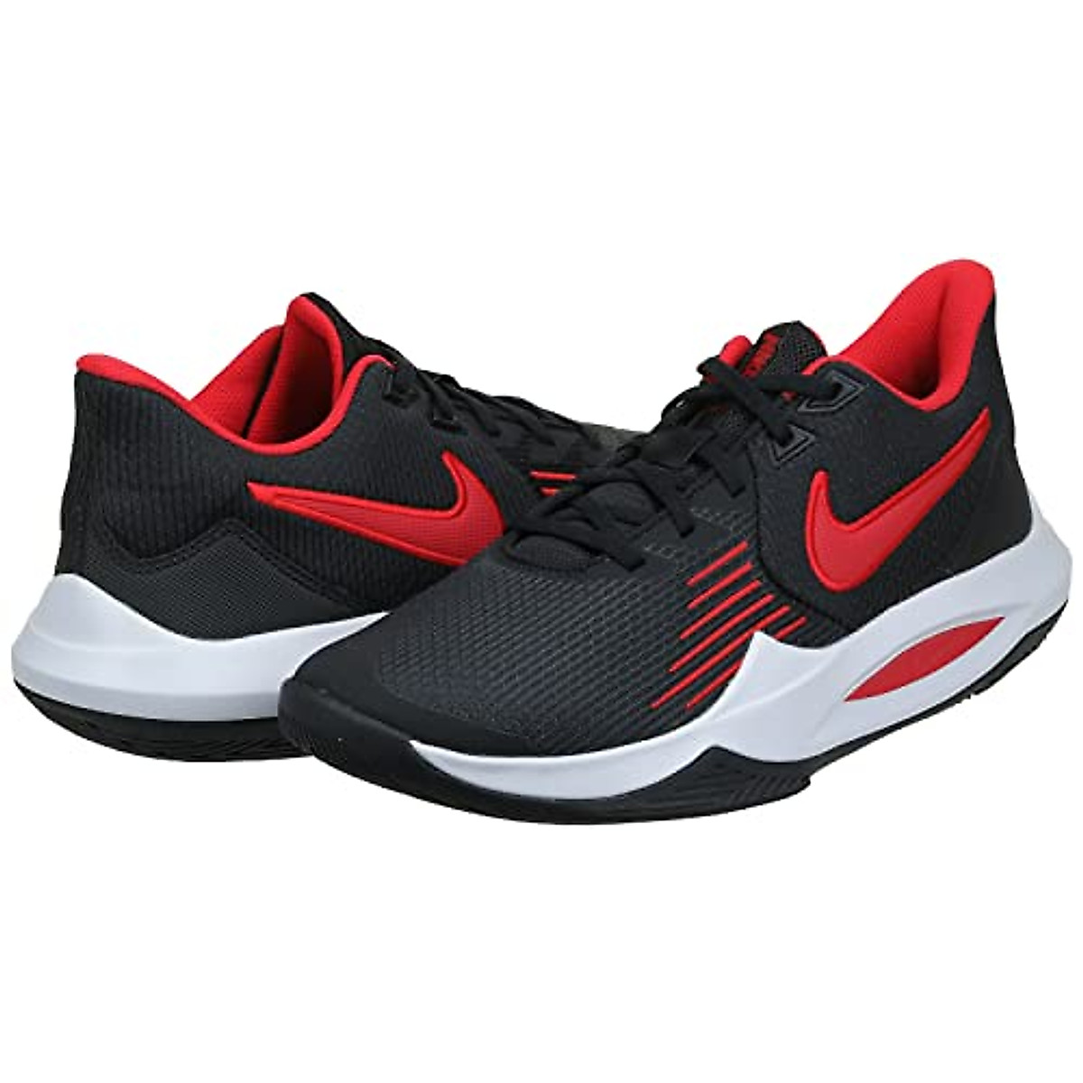 Nike Precision 5 Men's Basketball Shoes Black Red White CW3403-004 (Numeric_10_Point_5)