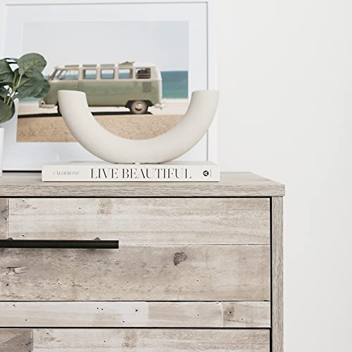 Signature Design by Ashley Neilsville Industrial 3 Drawer Chest of Drawers, Whitewash