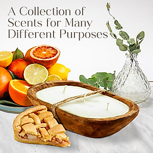 Dough Bowl Candle Company Pumpkin Spice Soy Candle - 3 Wick Candle Essential Oil Wax Melts, Rustic Farmhouse Decor Odor Eliminator, 20 Ounce All-Natural Soy Candles Gifts for Women and Men