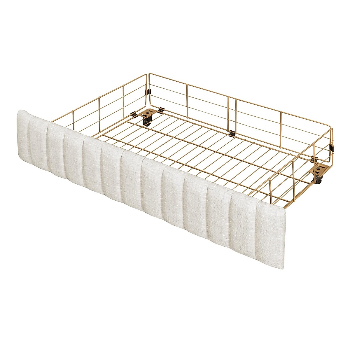 SIYSNKSI Queen Size Metal Frame Upholstered Bed with 4 Drawers, Linen Fabric Platform Bed with Metal Slats Support and Headboard, Storage Platform Bed for Kids Teens Bedroom (Beige + Linen-39)