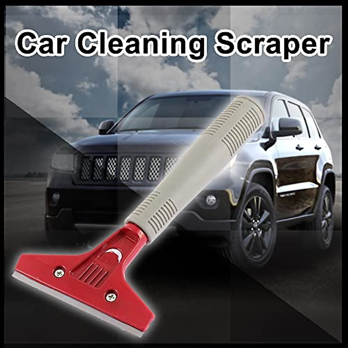 uxcell Car Window Cleaner Anti-Slide Handle Metal Blade Ice Snow Scraper