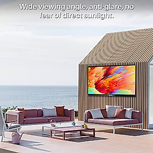 SYLVOX Outdoor TV, 4K QLED Outdoor TV 55 inch 2000 Nits Full Sun, Outdoor Smart Television with Voice Control & Chromecast Built-in, IP55 Weatherproof TV for Outside (Pool Pro QLED Series)