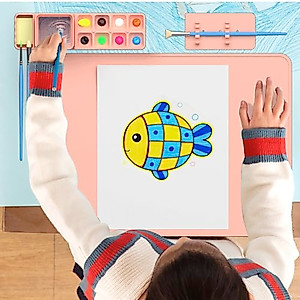 Versatile Silicone Art Mat: Your Essential Creative Companion, 23.6" x 15.8", Silicone Craft Mat, Nonstick Mat, Reusable Drawing, Art, and Paint Mat (Pink)