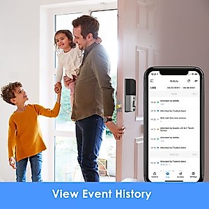 Lockly Secure Plus Deadbolt | Bluetooth Digital Door Lock, Fingerprint Scanner, Touchscreen Keypad, App Control, Auto Lock, Keyless Entry Door Lock (PGD728FMB, Matte Black)