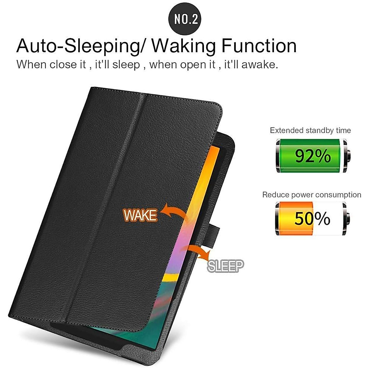 zukof Case for All-New Fire Max 11 (2023) Protective Cover Premium PU Leather Folding Stand Folio Cover for Amazon Fire Max 11 inch Tablet (13th Generation, 2023 Release) with Auto Wake/Sleep (Black)