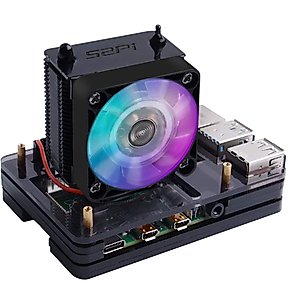 GeeekPi ICE Tower Cooler for Raspberry Pi 4, Pi 4 RGB Cooling Fan with Aluminum Heatsink for Raspberry Pi 4 Model B